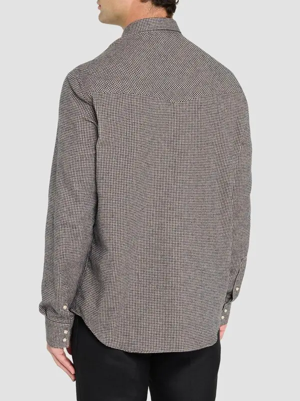 Emporio Armani Micro Houndstooth Western Shirt