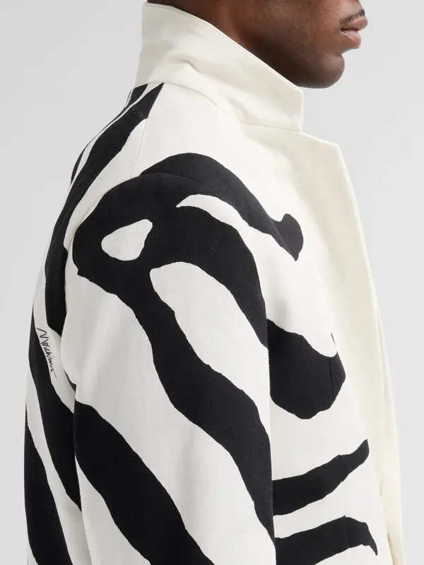 Moschino Zebra-print Wool Sport Jacket