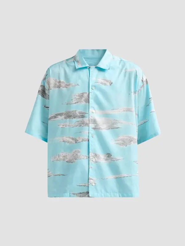 Moschino Clouds Print Cotton Poplin Shirt