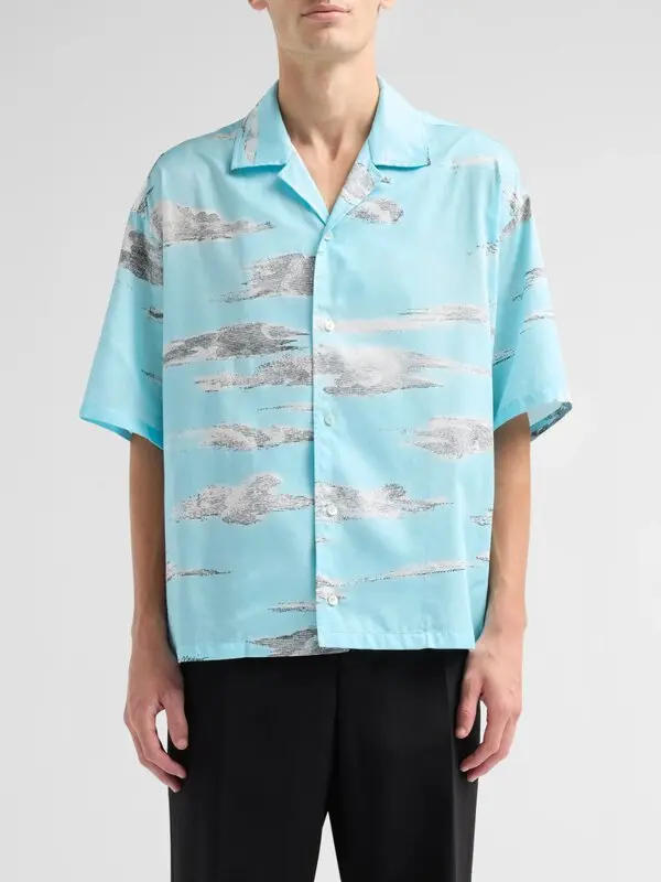 Moschino Clouds Print Cotton Poplin Shirt