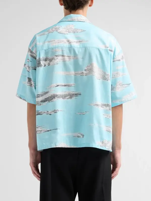 Moschino Clouds Print Cotton Poplin Shirt