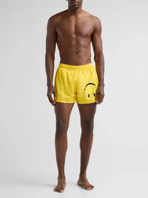 Moschino Smiley Face Nylon Swim Shorts