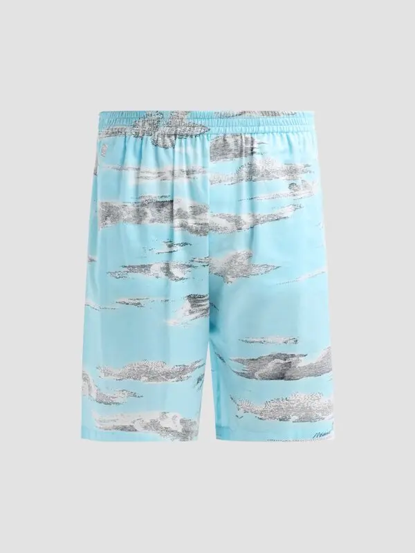 Moschino Archive Clouds Cotton Shorts