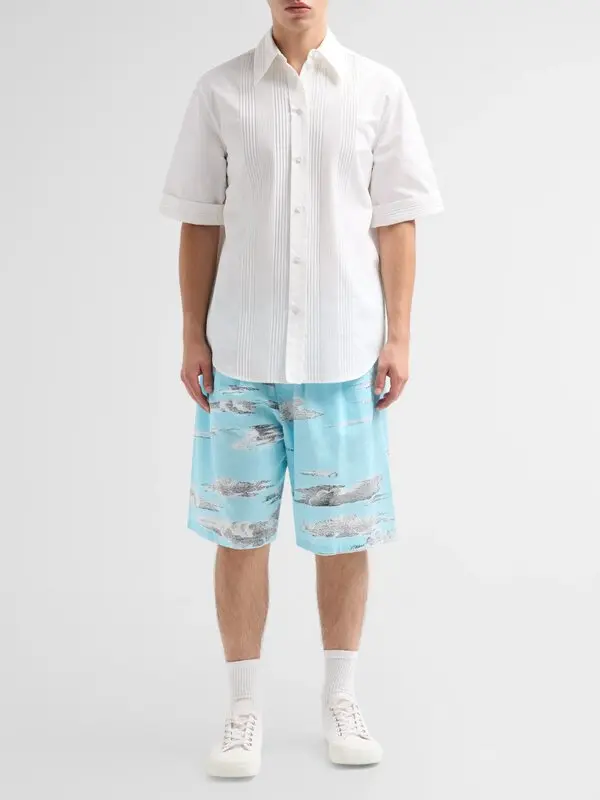Moschino Archive Clouds Cotton Shorts