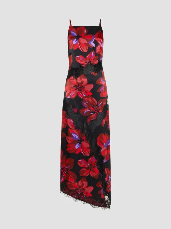 Ramy Brook Leila Floral Asymmetric Maxi Dress