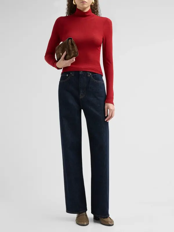 Veronica Beard Wyeth Knit Turtleneck Top