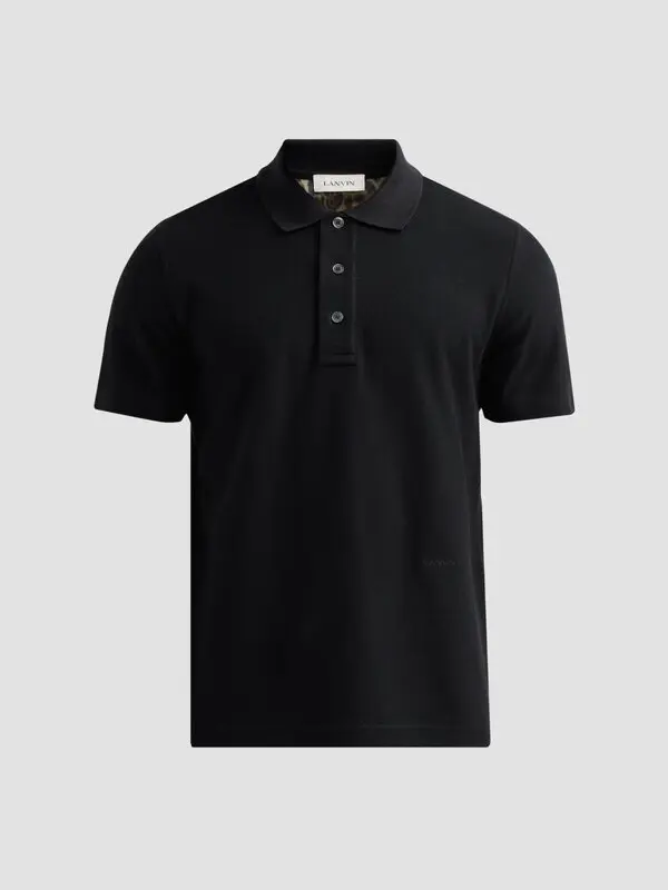 LANVIN Classic Leopard Polo Shirt
