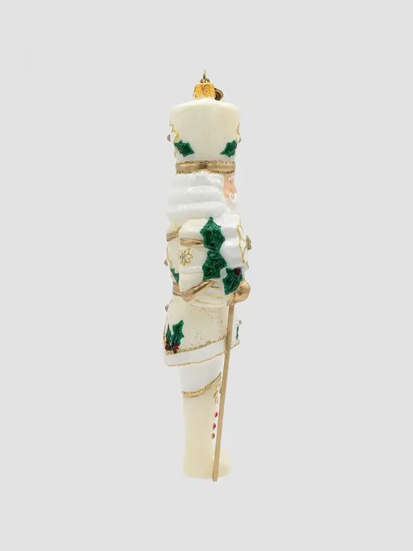 JAY STRONGWATER Holiday Poinsettia Nutcracker Christmas Ornat