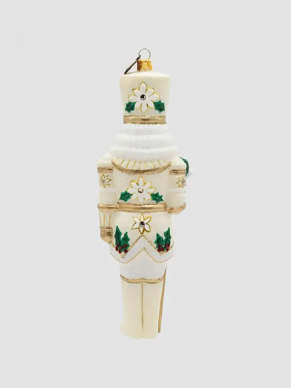 JAY STRONGWATER Holiday Poinsettia Nutcracker Christmas Ornat