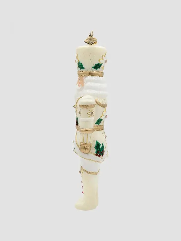 JAY STRONGWATER Holiday Poinsettia Nutcracker Christmas Ornat