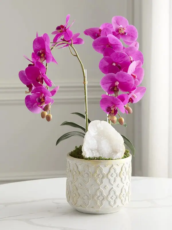 TC FLORAL Artificial Orchid Floral Arranget - Pink
