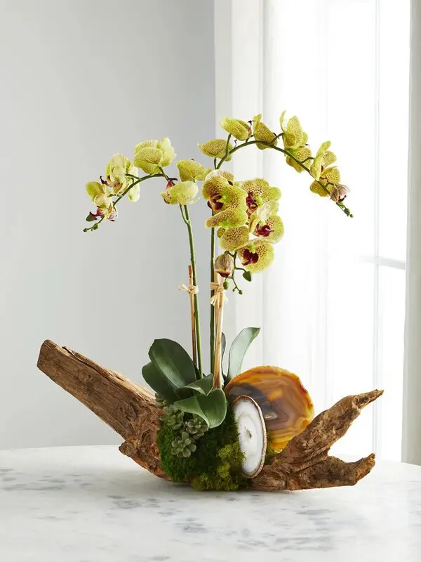 TC FLORAL Artificial Orchid Arranget - Green