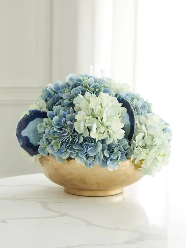 TC FLORAL Artificial Hydrangea Floral Arranget - Blue