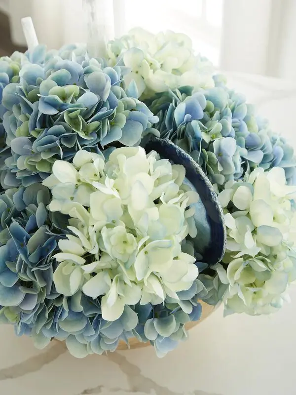 TC FLORAL Artificial Hydrangea Floral Arranget - Blue