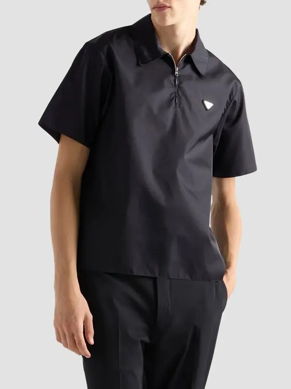 Prada Short-sleeved Re-nylon Polo Shirt