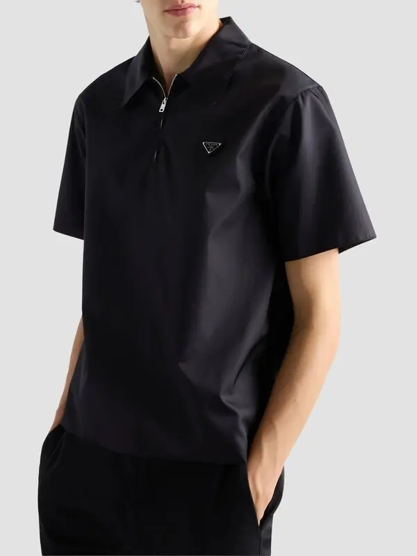 Prada Short-sleeved Re-nylon Polo Shirt
