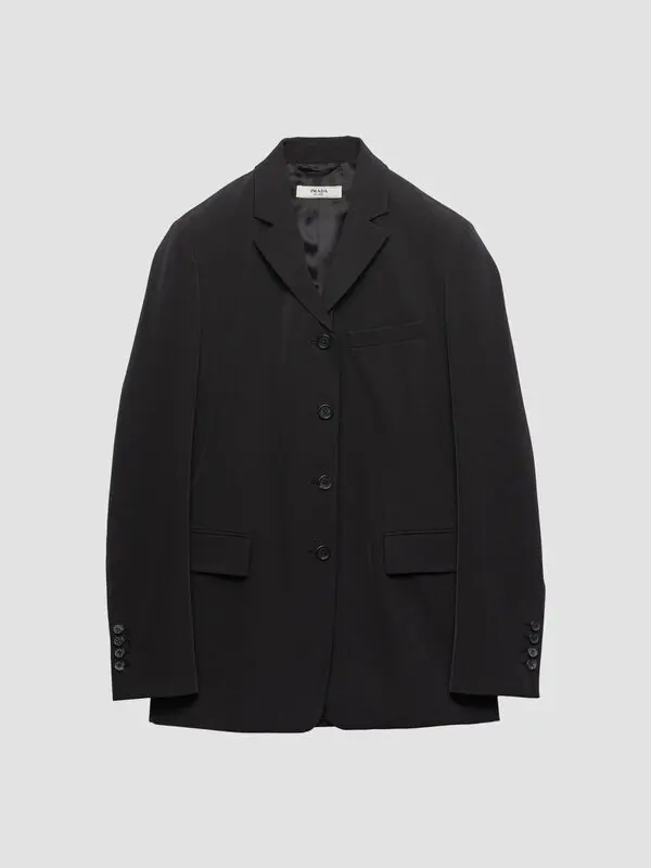 Prada Single-breasted Techno Stretch Jacket - Black