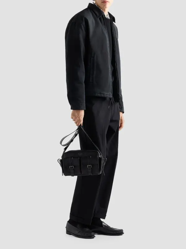 Prada Route Leather Shoulder Bag