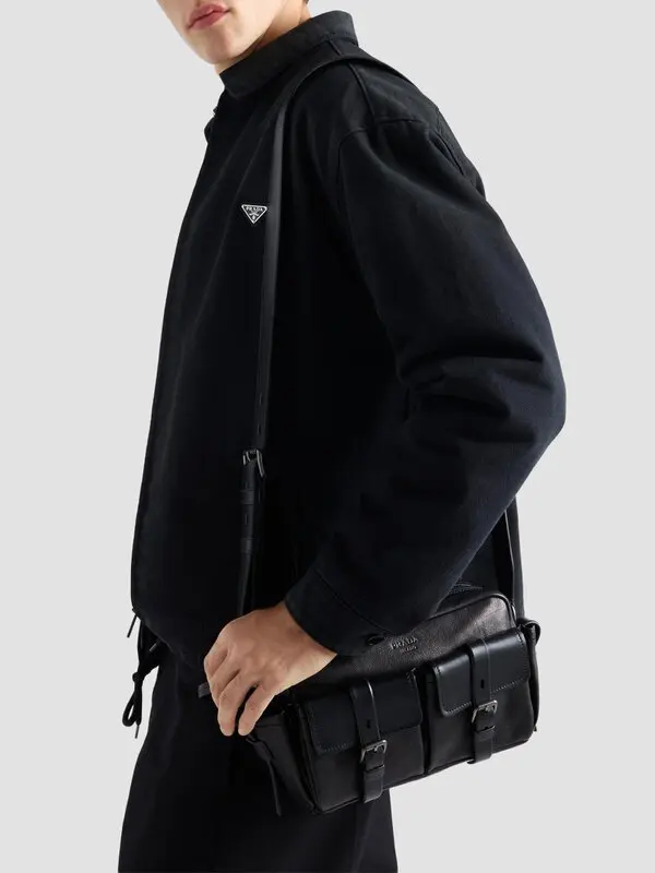 Prada Route Leather Shoulder Bag