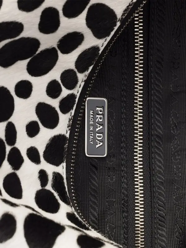 Prada Small Printed Calf Hair Leather Shoulder Bag