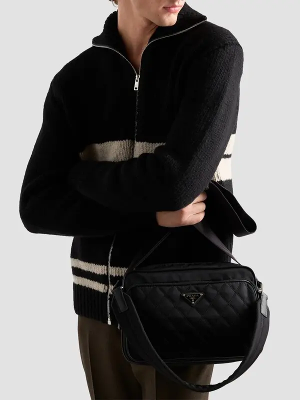 Prada Re-nylon And Leather Shoulder Bag