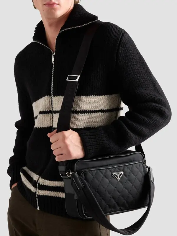 Prada Re-nylon And Leather Shoulder Bag