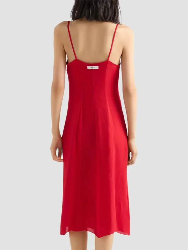 Prada Embroidered Triple Chiffon Slip Dress