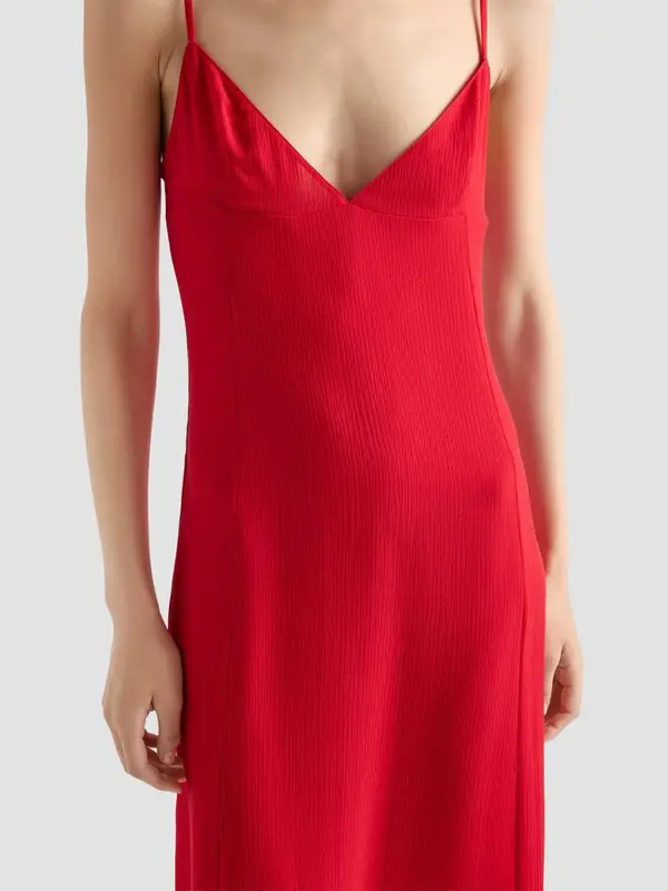 Prada Embroidered Triple Chiffon Slip Dress