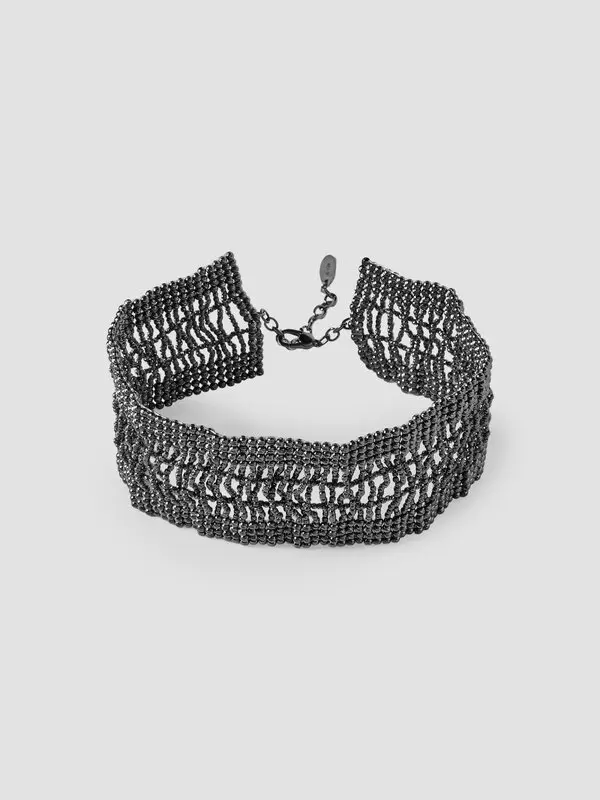 Brunello Cucinelli Sterling Wide Choker Necklace - Silver