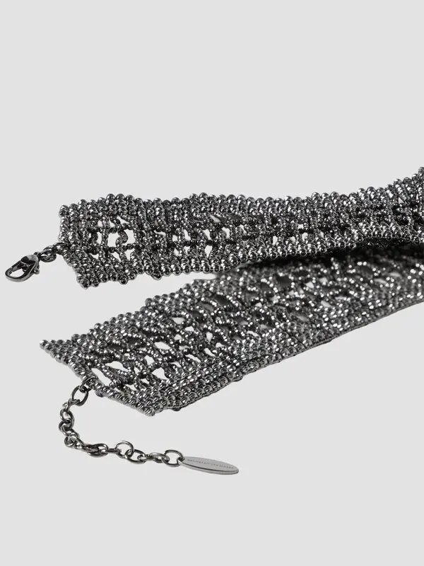 Brunello Cucinelli Sterling Wide Choker Necklace