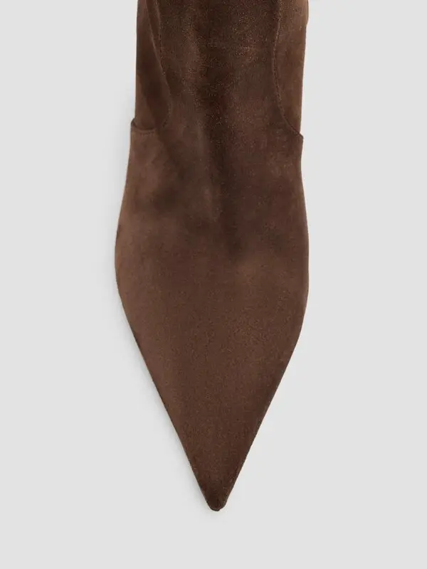 Brunello Cucinelli 80mm Suede Knee High Boots