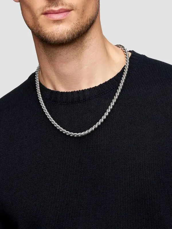 David Yurman Sculpted Cable Chain Necklace In Sterling 5.7mm