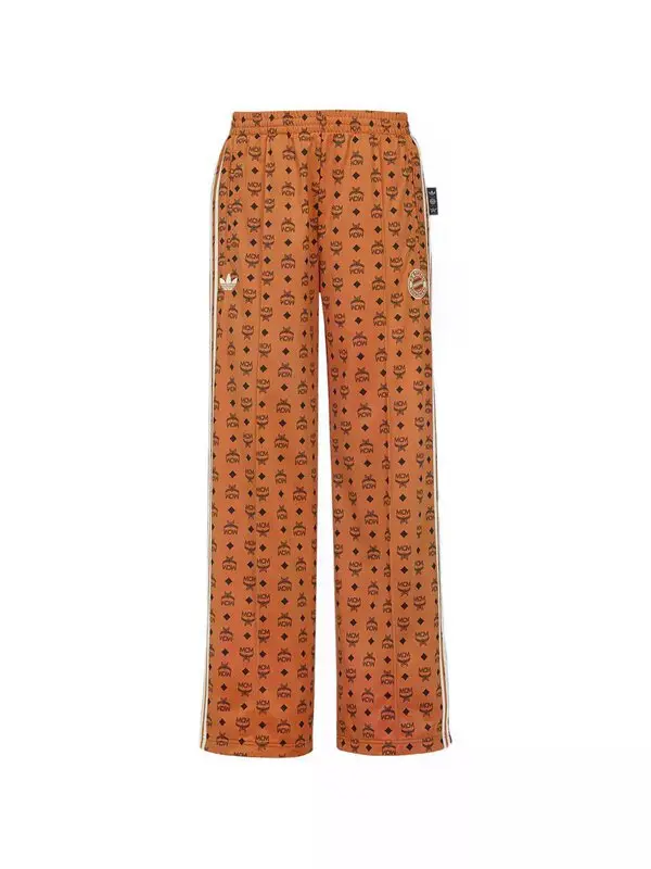 Mcm Adidas X Fc Bayern Monogram-print Side-stripe Track Pants