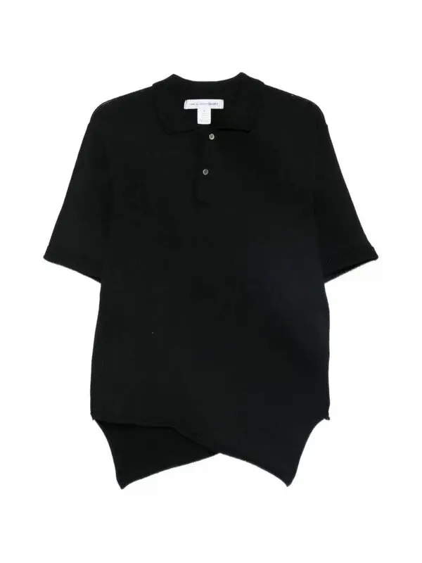 Comme Des Garçons Wool Polo Shirt - Black