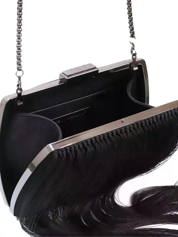GEMY MAALOUF Fringe-embellished Clutch Bag