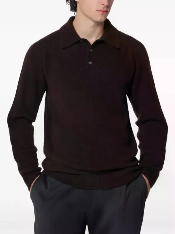 ROBERTO COLLINA Long-sleeve Polo Sweater