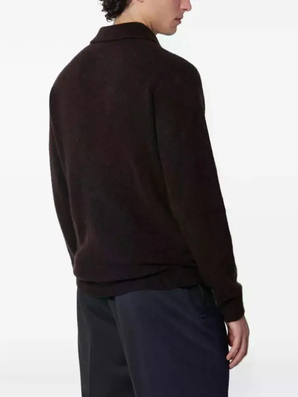 ROBERTO COLLINA Long-sleeve Polo Sweater
