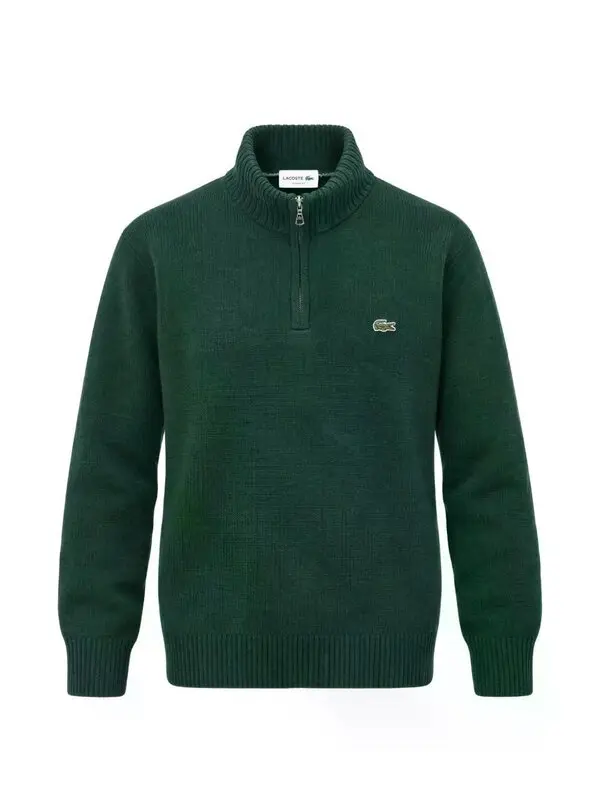 Lacoste Zipped High-neck Wool Sweater