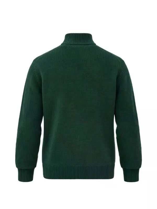 Lacoste Zipped High-neck Wool Sweater