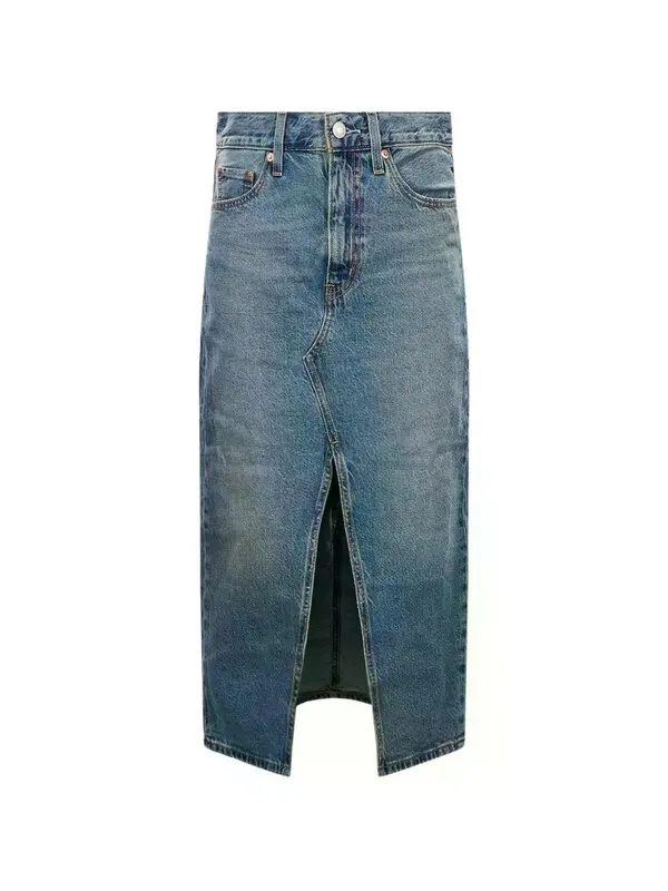 LEVI'S Front-slit Denim Midi Skirt