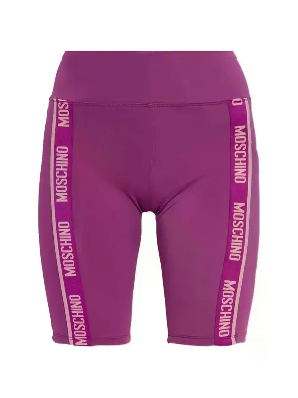 Moschino Logo-tape Cycling Shorts - Purple