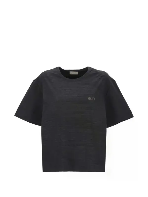 OPTIMISTIC RUNNERS Logo-print Ribbed T-shirt