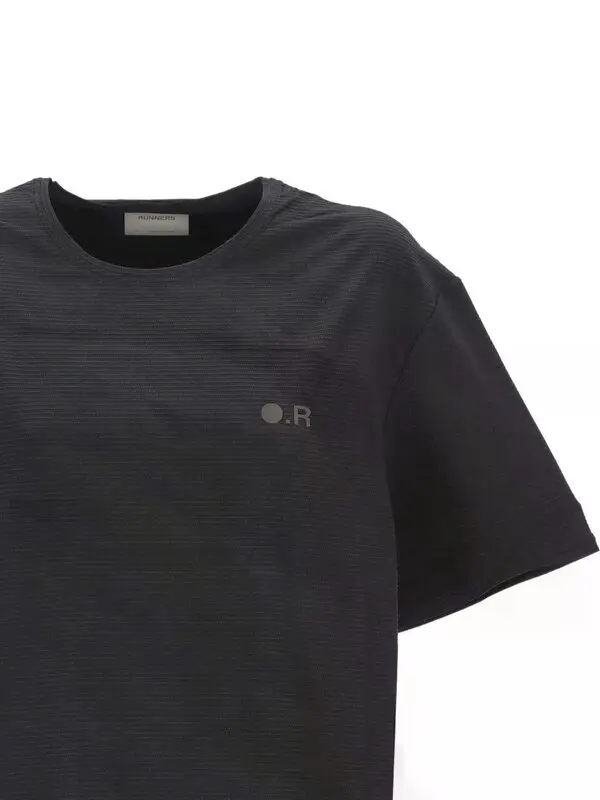OPTIMISTIC RUNNERS Logo-print Ribbed T-shirt