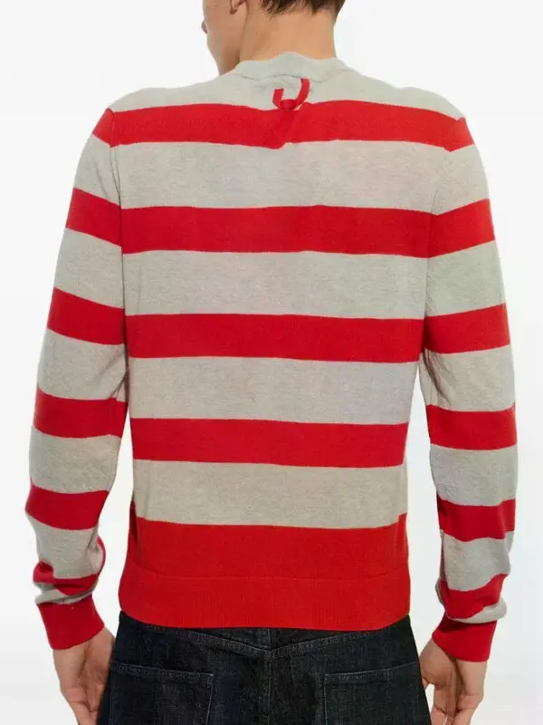 Jacquemus The Ettore Knit Striped Henley Sweater
