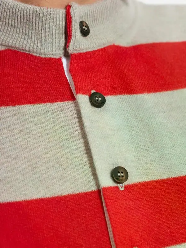 Jacquemus The Ettore Knit Striped Henley Sweater