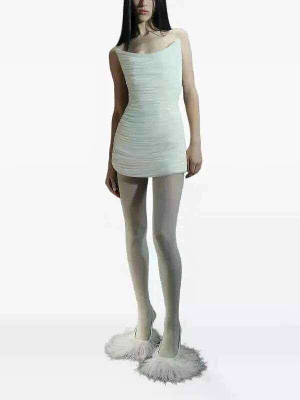 David Koma Ruched Strapless Mini Dress