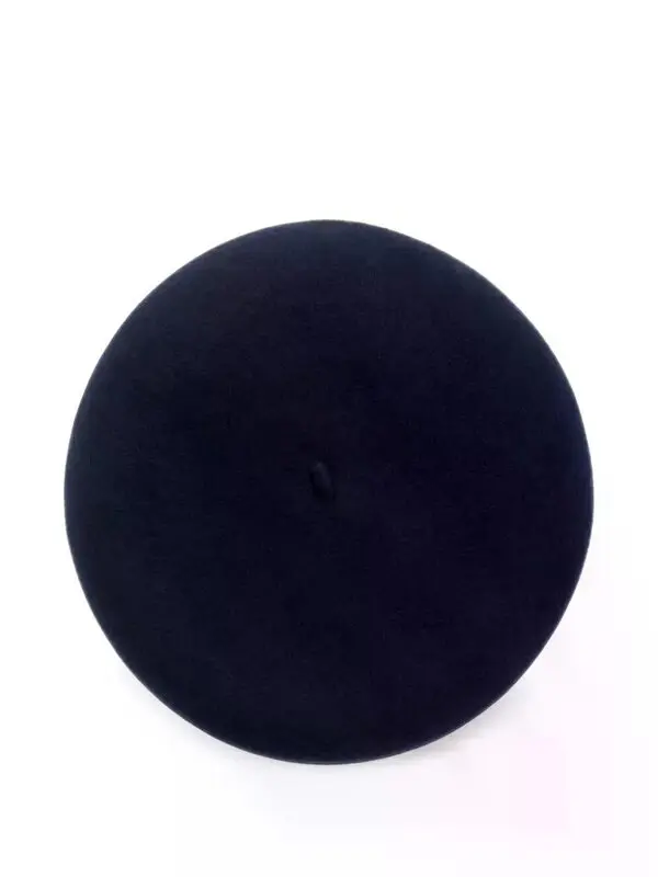 LAROSE PARIS Zip-detail Embroidered Beret - Blue
