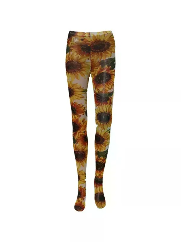 Dolce & Gabbana Sunflower-print Tights - Neutrals