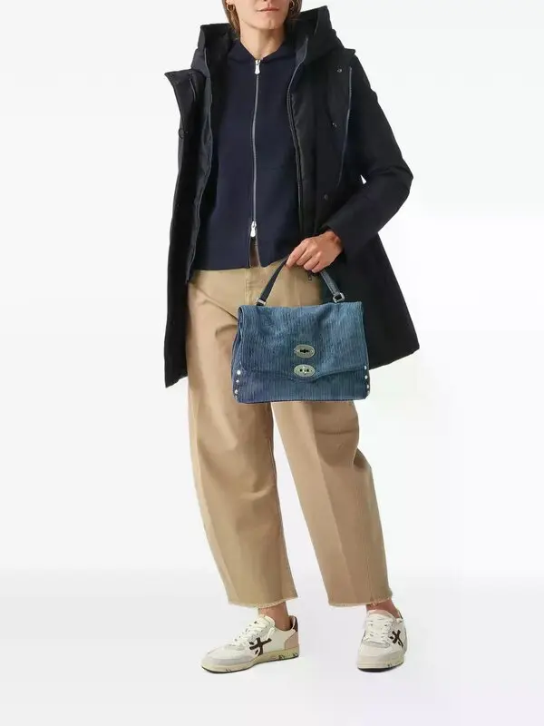 ZANELLATO Small Postina Stud-embellished Corduroy Tote Bag