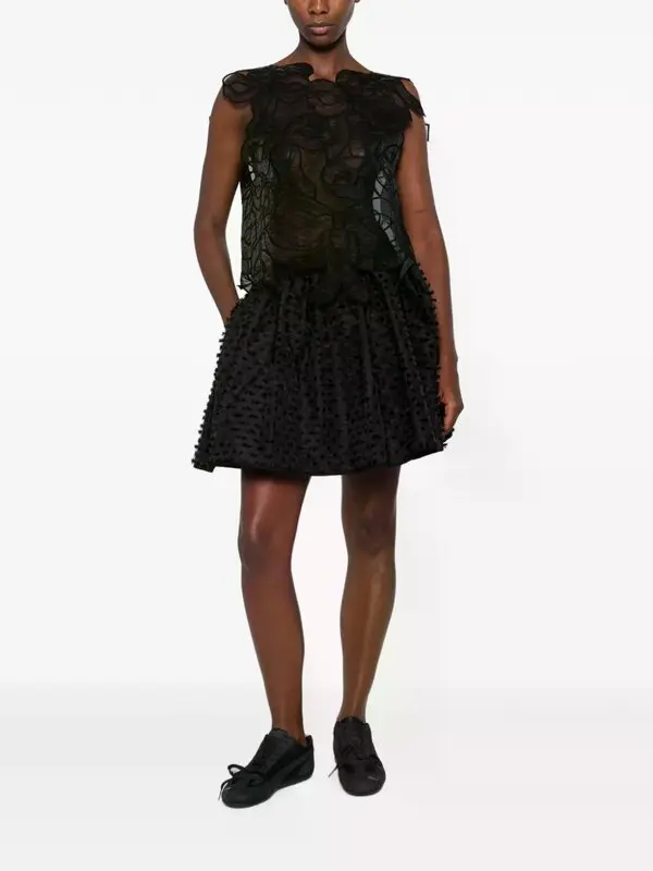 Cecilie Bahnsen Floral-embroidered Organza Top